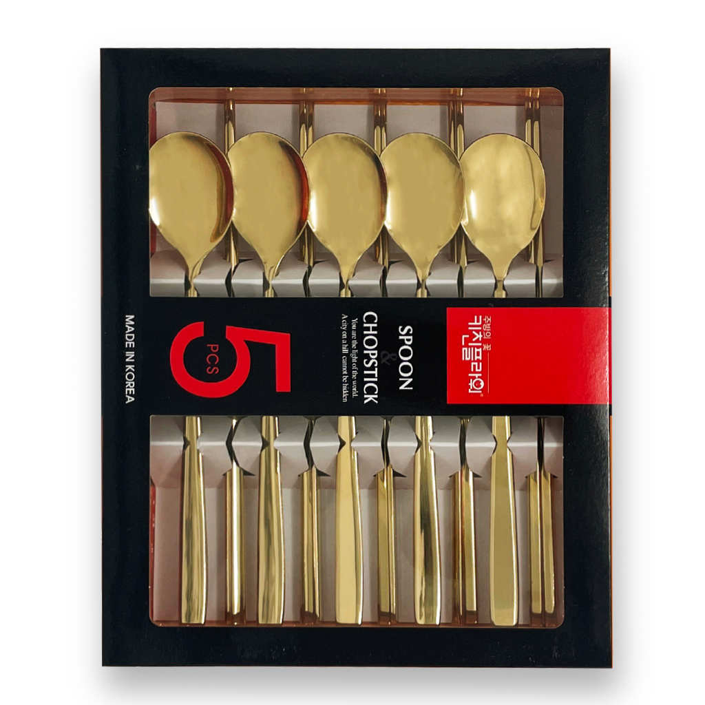 KF) Spoon & Chopstick 5Set Gold – H Mart Mall Toronto